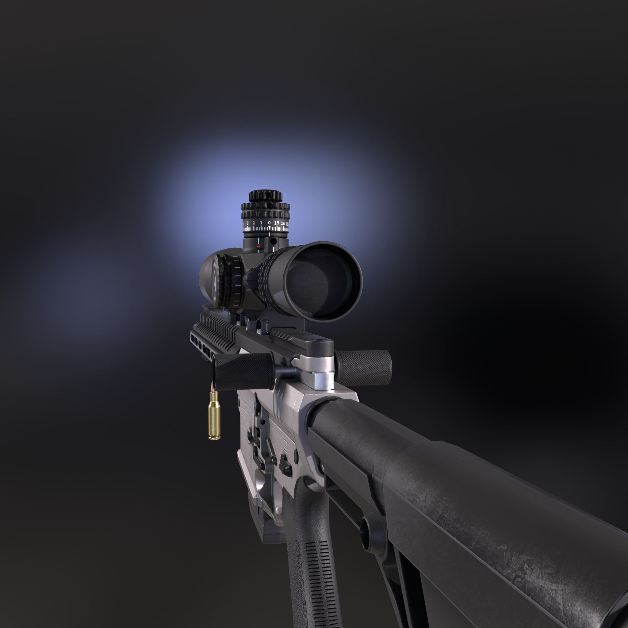 3D model POF-USA Sniper Rifle Bolt action rifle VR / AR / low-poly ...