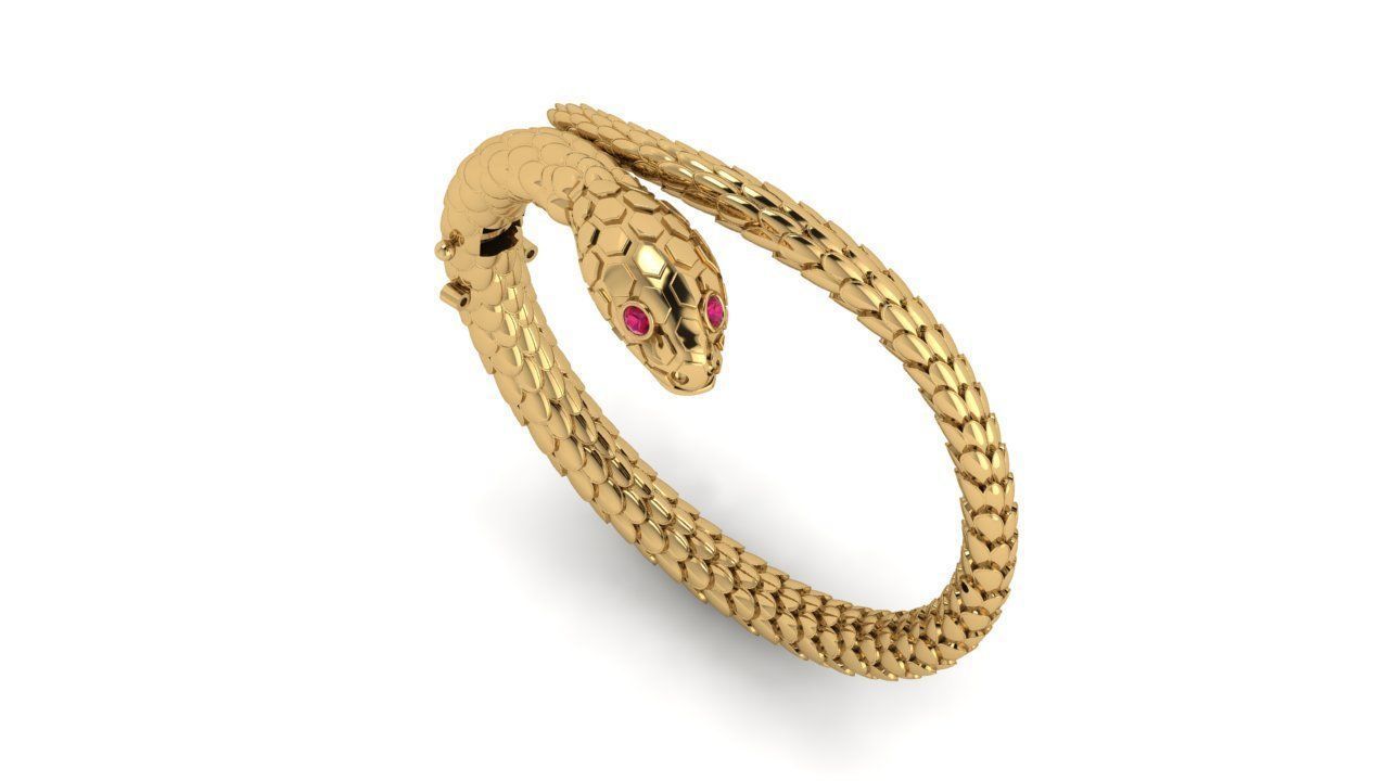 snake bangel 3D model 3D printable | CGTrader