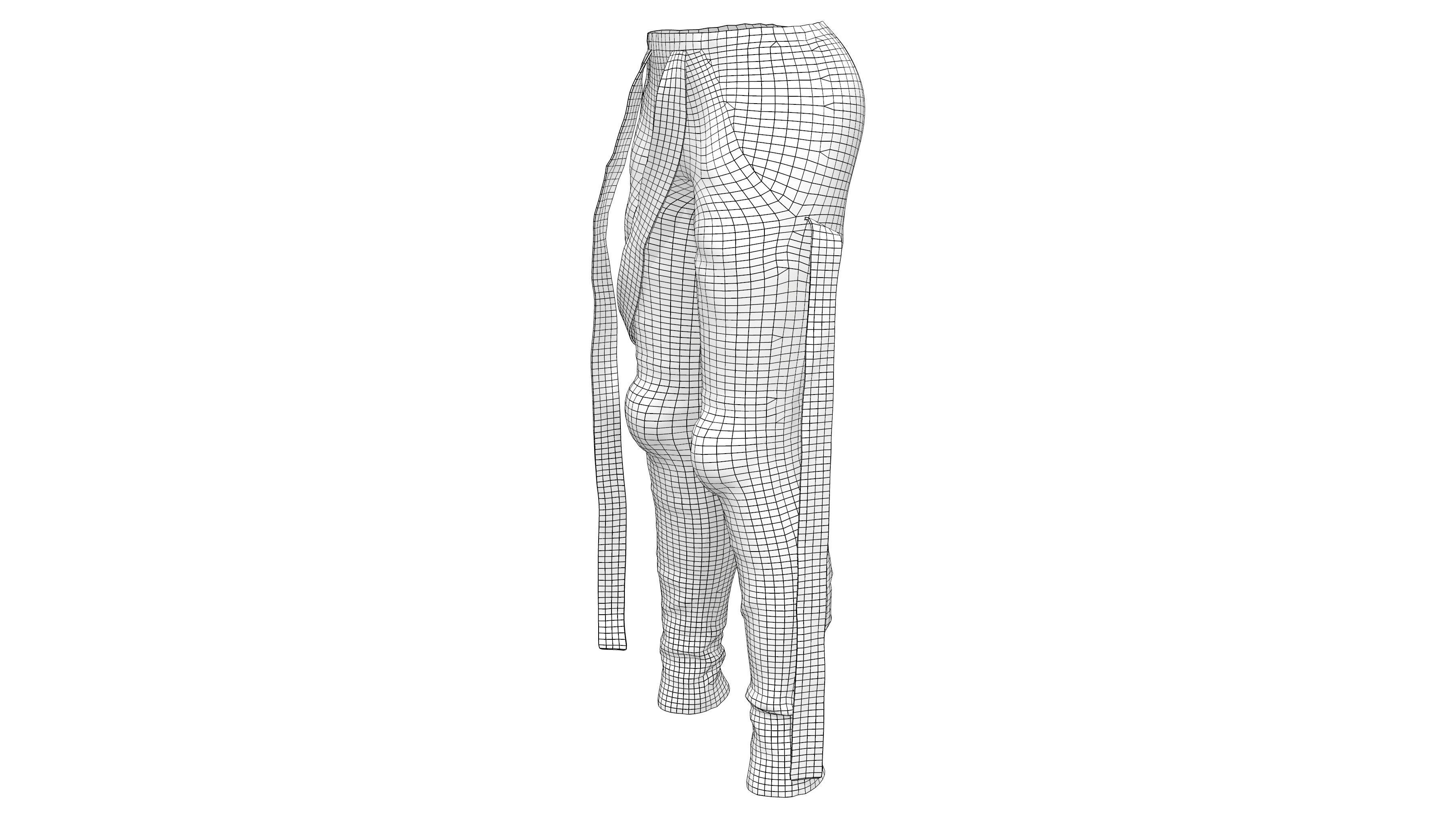 3D model Leather Pants With Straps VR / AR / low-poly | CGTrader