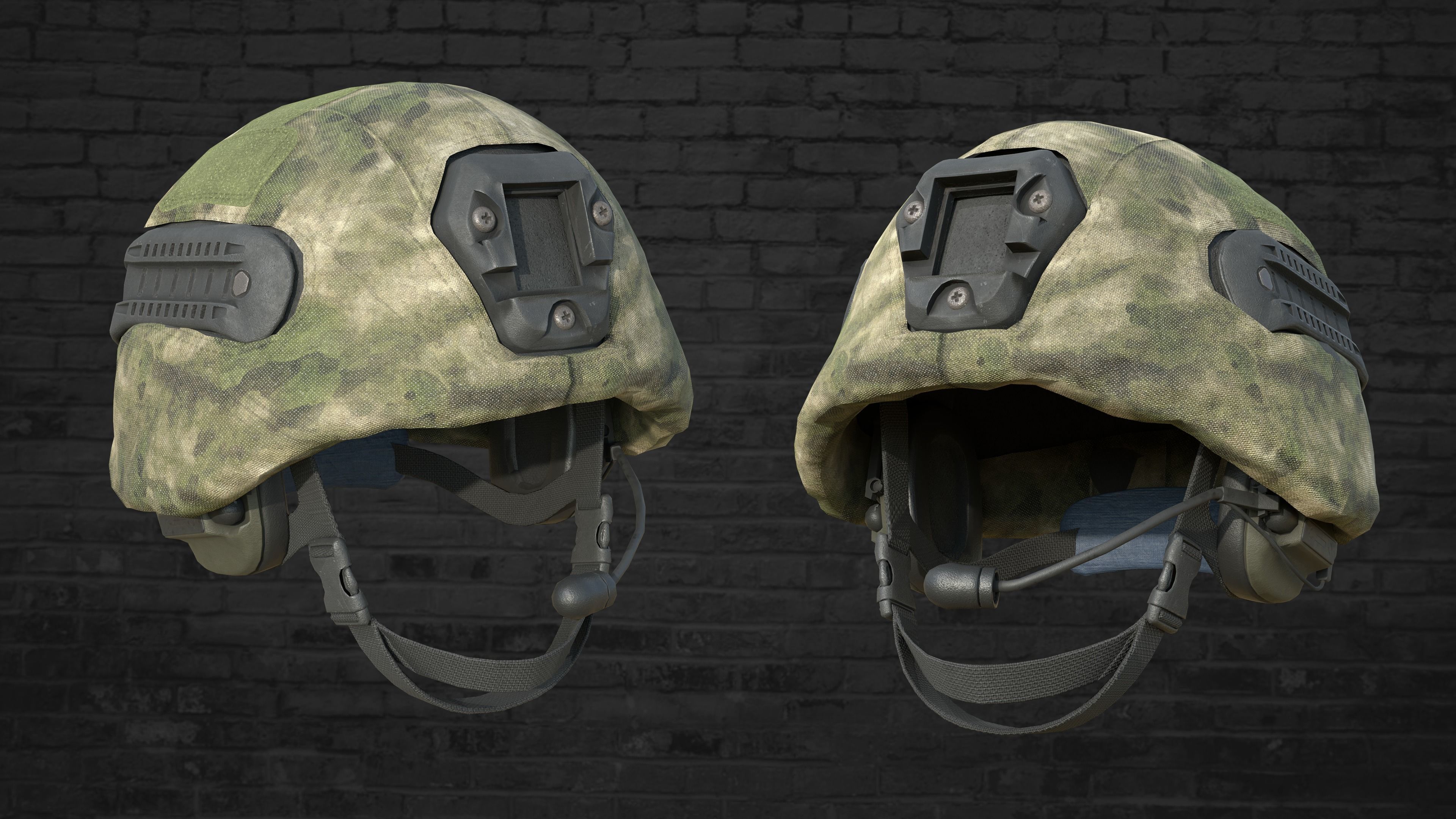 3D model MILITARY Game Ready Kiver RSP Russian Helmet VR / AR / low ...