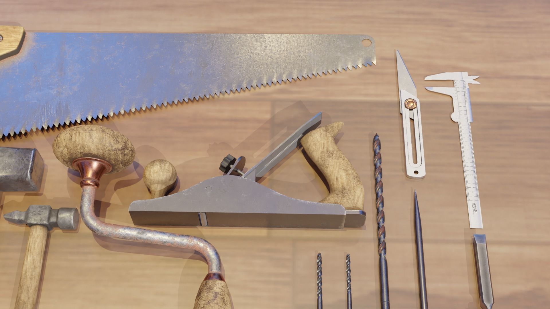 3D model Carpentry Tools VR / AR / low-poly | CGTrader