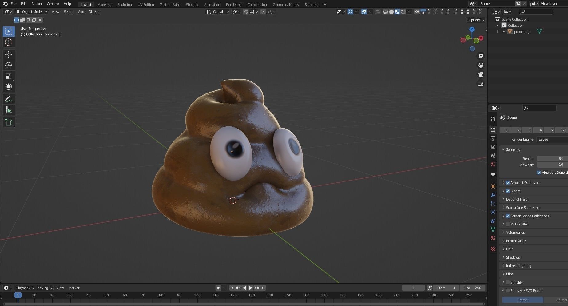 3D model Poop Emoji VR / AR / low-poly | CGTrader