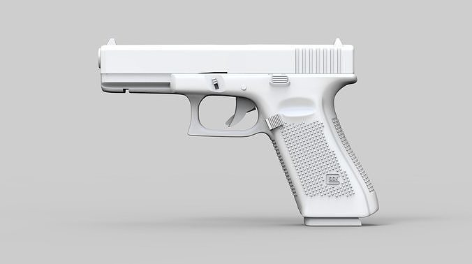 Pistol Glock 17 Gen 5 Low and High Poly 3D model | CGTrader