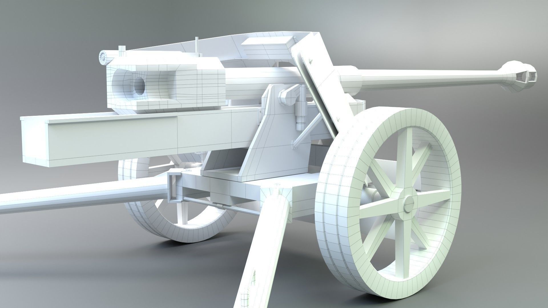 3D model Pak 40 Anti-Tank Gun VR / AR / low-poly | CGTrader