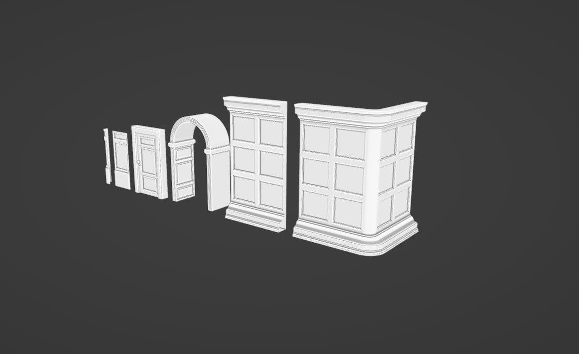 3D model Old Mansion Modular Interior VR / AR / low-poly | CGTrader