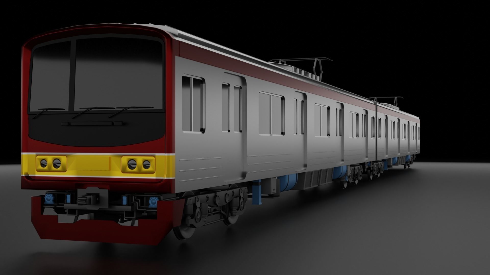 3D model Commuter Train VR / AR / low-poly | CGTrader