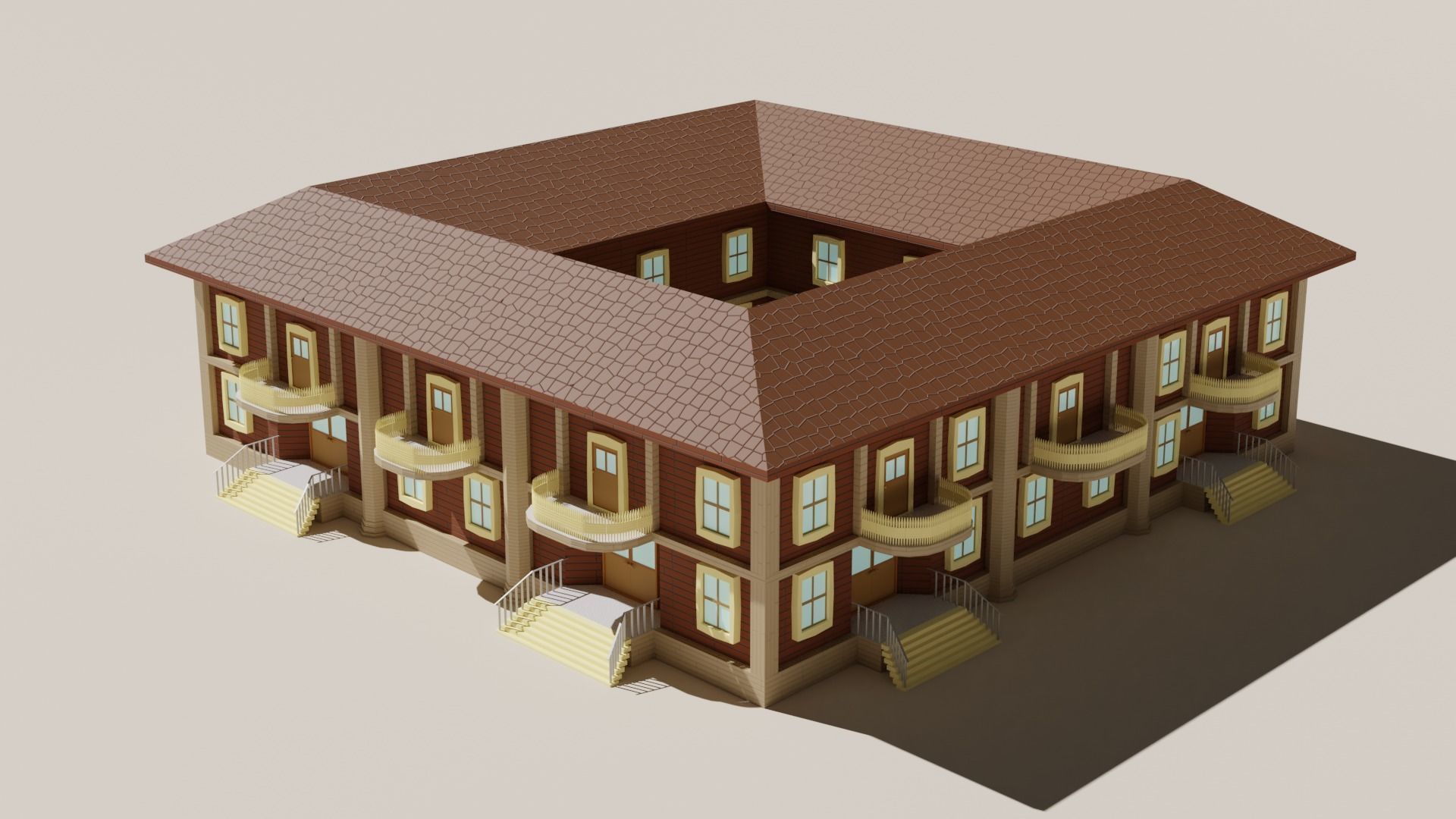 Low poly Village pbr game ready free VR / AR / low-poly 3D model | CGTrader