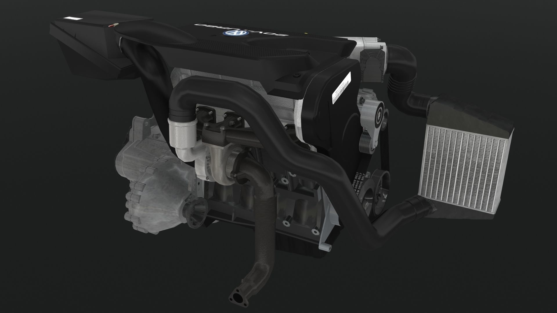 3D model Volkswagen EA113 AWP 20v Turbo engine VR / AR / low-poly ...