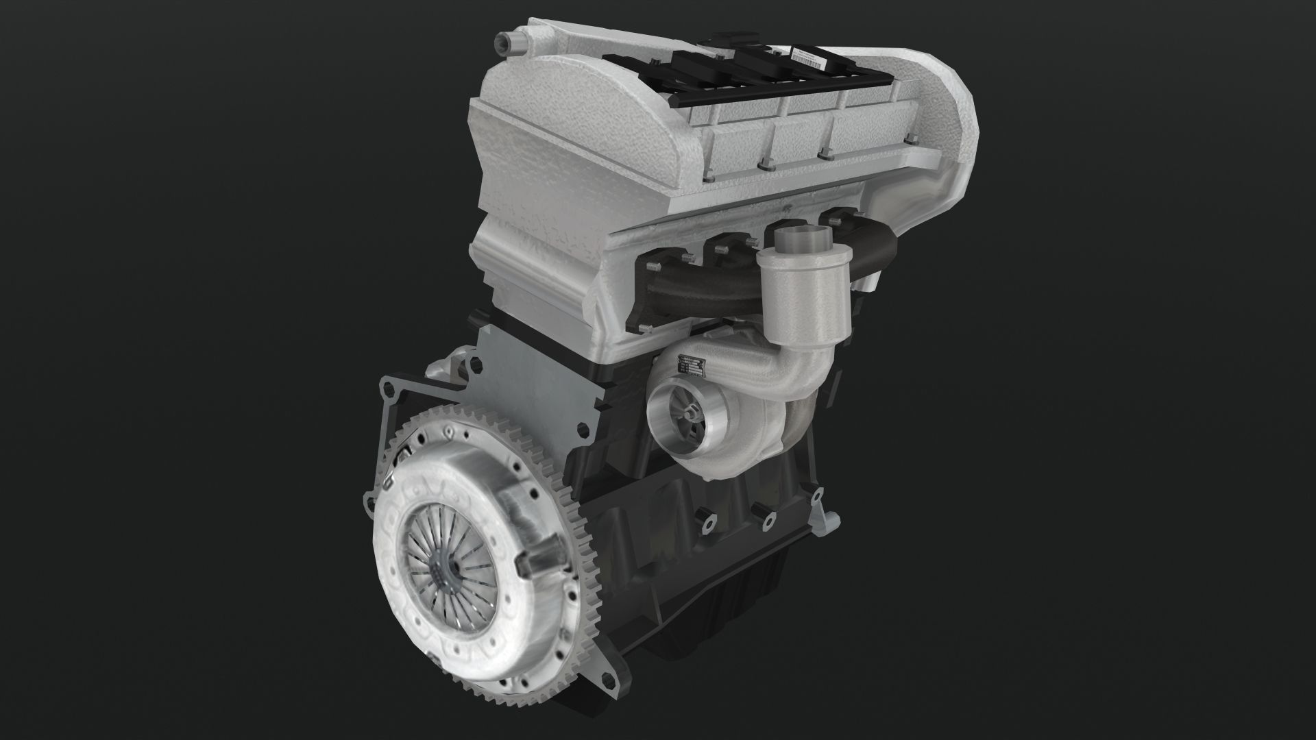 3D model Volkswagen EA113 AWP 20v Turbo engine VR / AR / low-poly ...