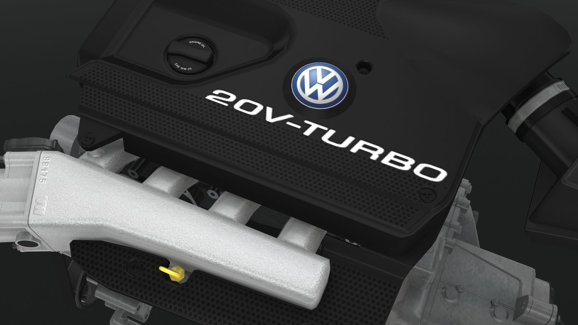 3D model Volkswagen EA113 AWP 20v Turbo engine VR / AR / low-poly ...