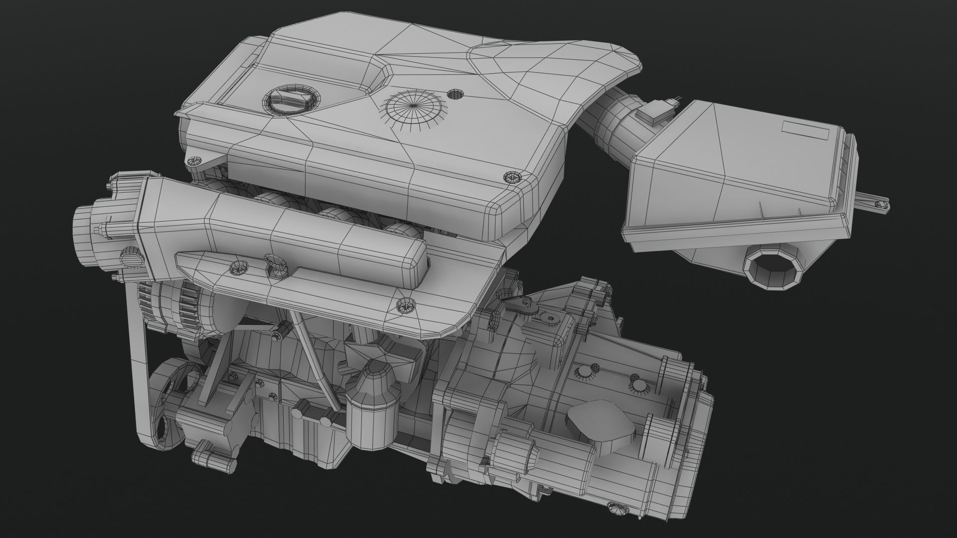 3D model Volkswagen EA113 AWP 20v Turbo engine VR / AR / low-poly ...