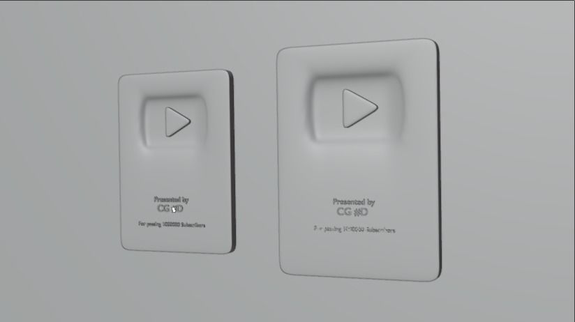 Youtube PlayButtons 3D model | CGTrader