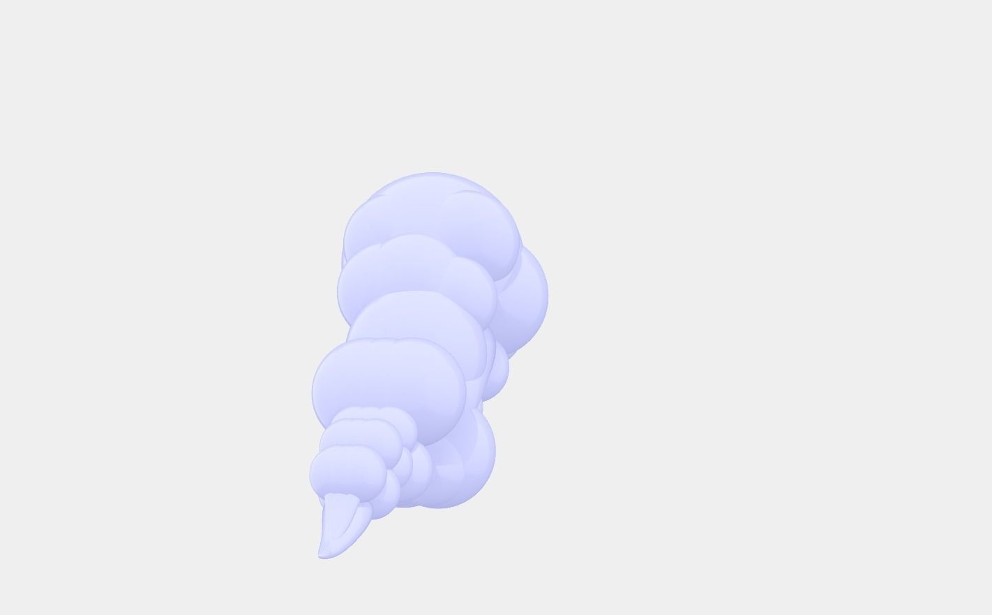 Cartoon Bubble Cloud free 3D model | CGTrader