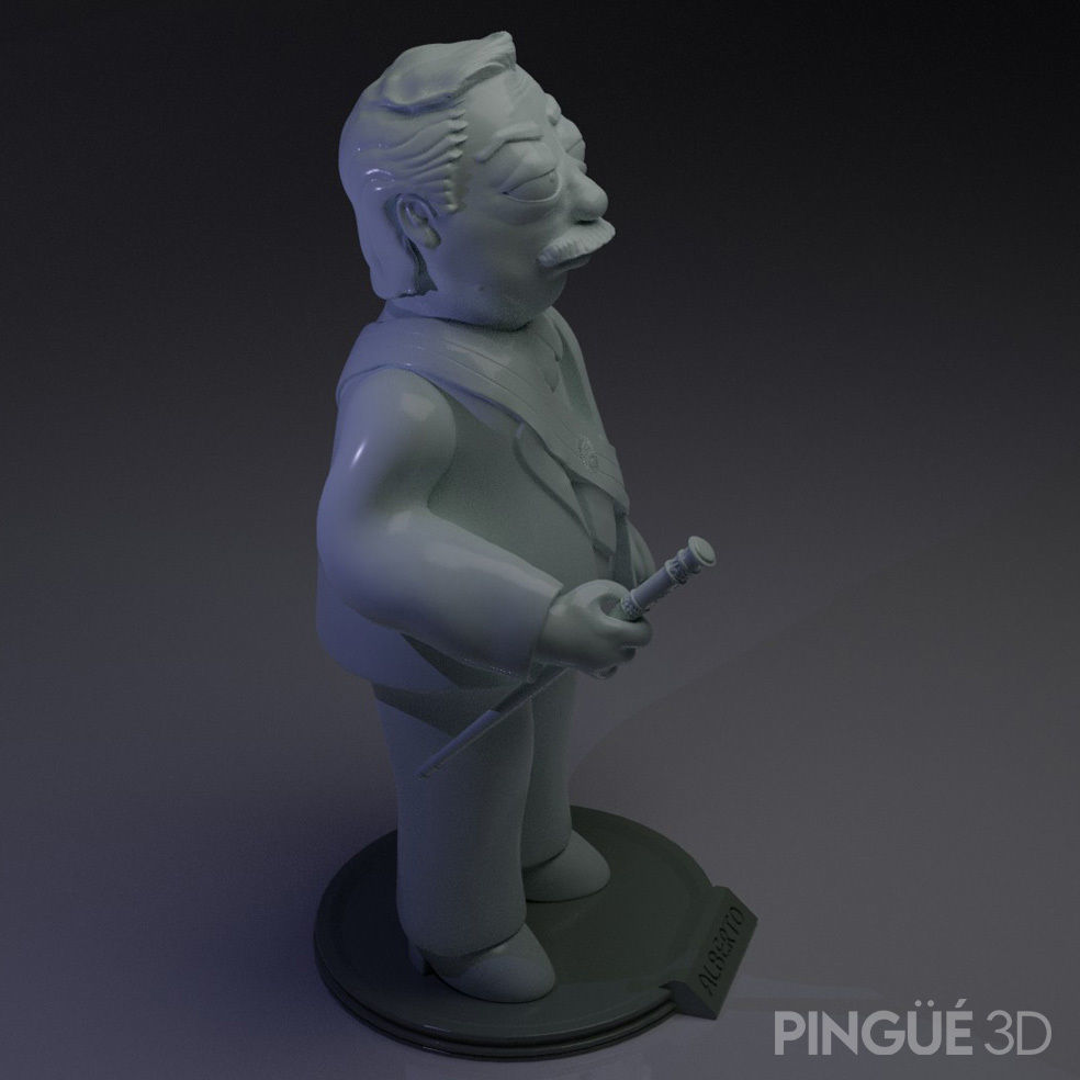 Alberto Fernandez -President of Argentina- Simpsons style 3D model 3D ...