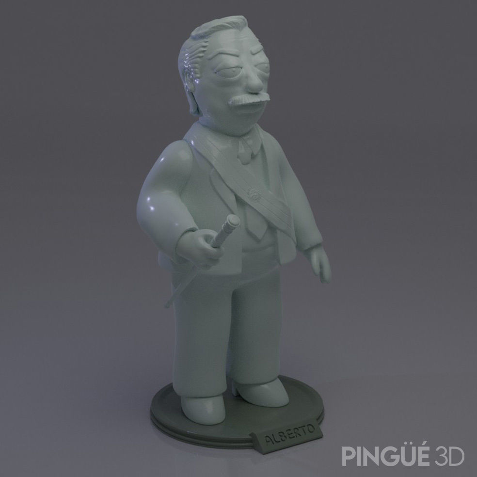 Alberto Fernandez -President of Argentina- Simpsons style 3D model 3D ...