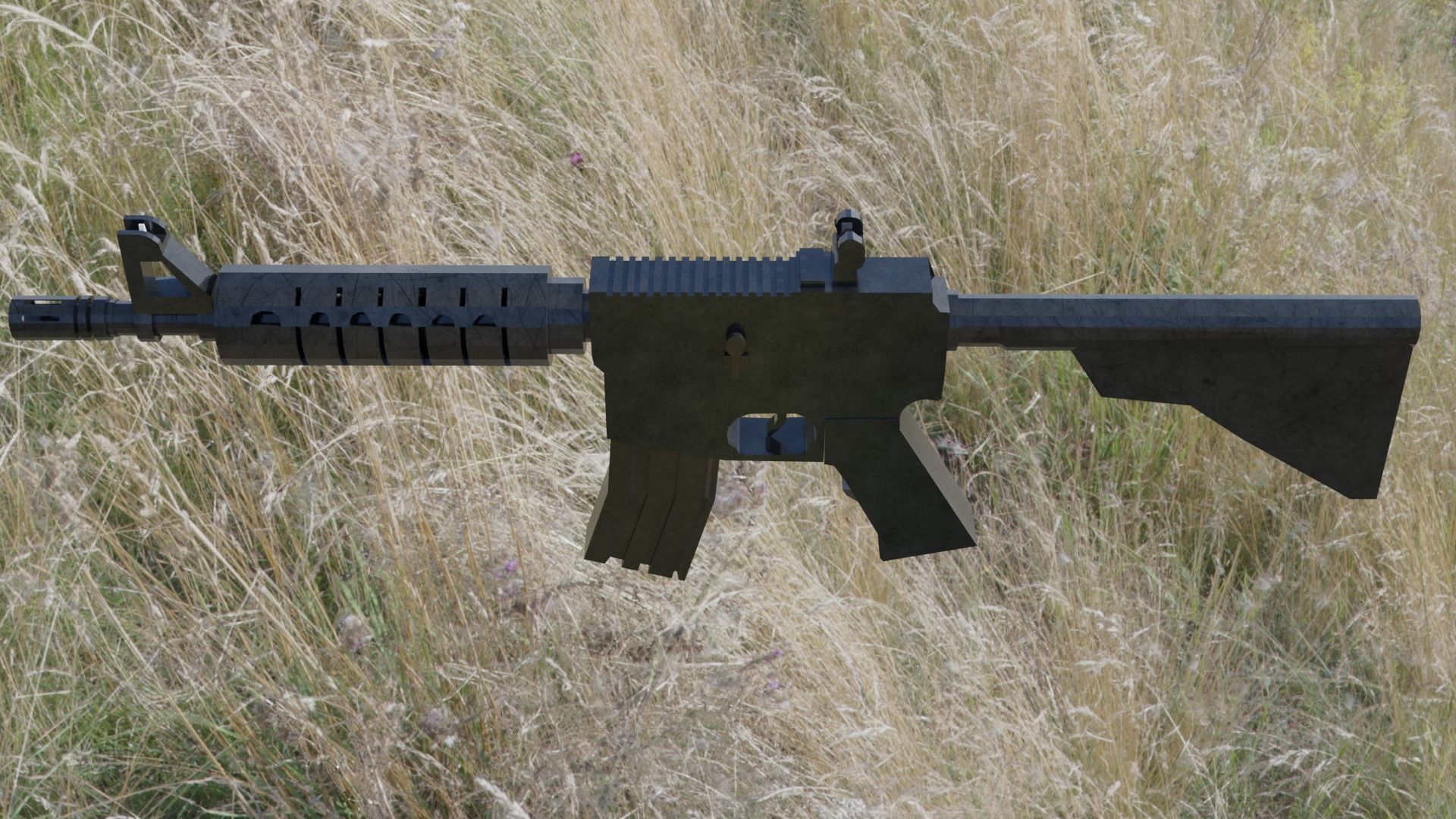 M4 A4 assualt weapon lowpoly free VR / AR / low-poly 3D model | CGTrader