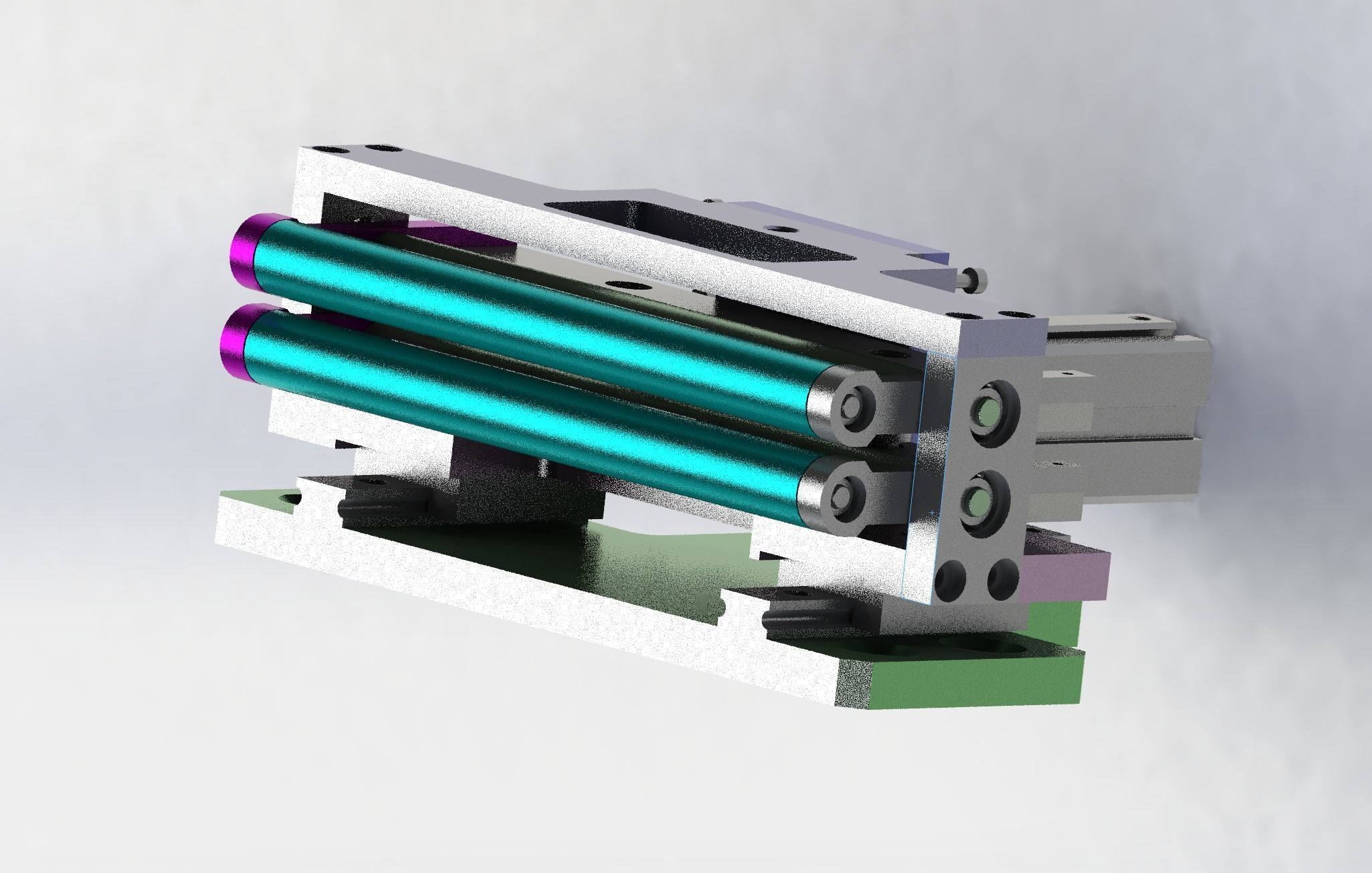 3D model Automation roll angle adjustment mechanism VR / AR / low-poly ...