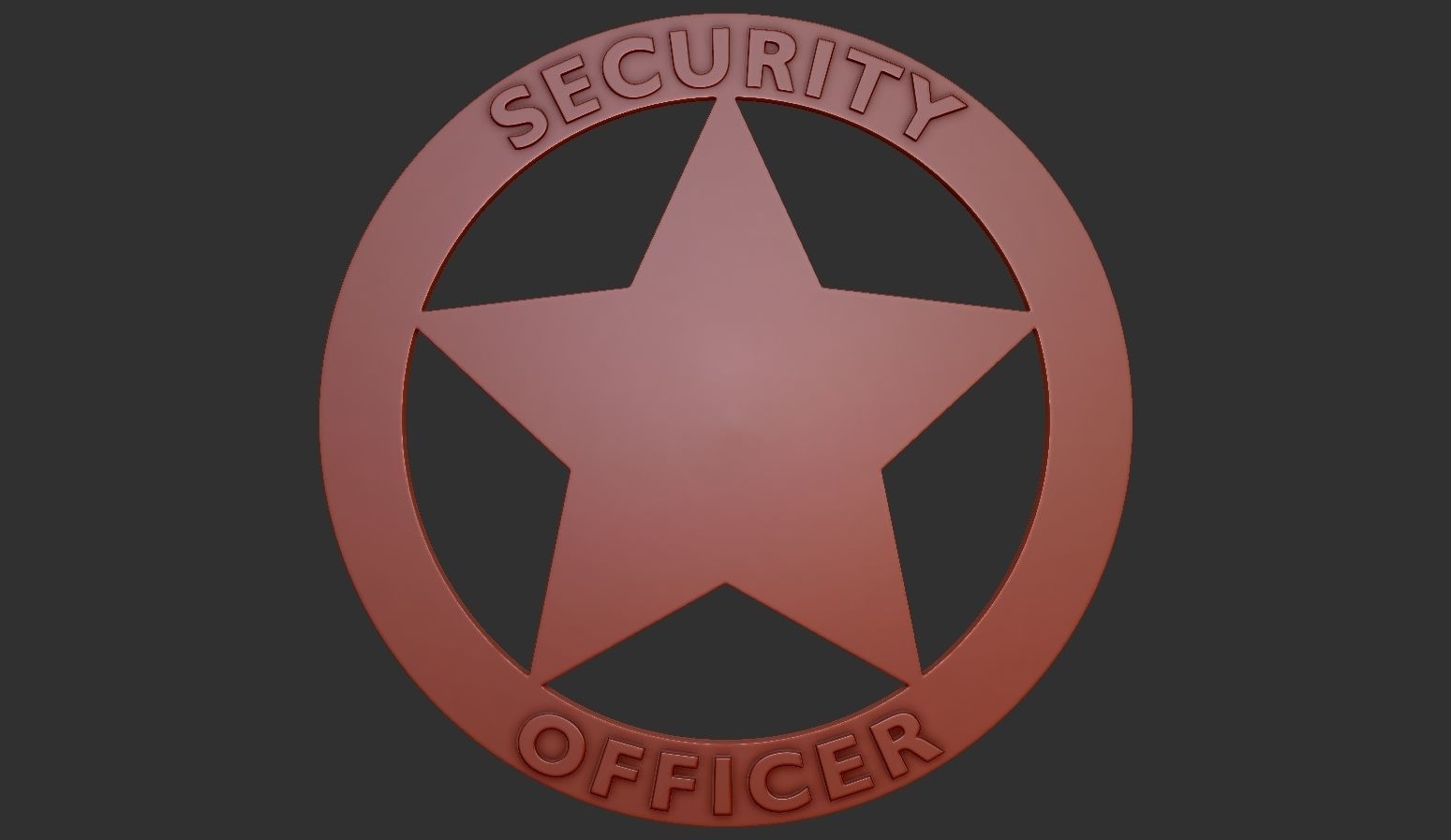 Security Officer Badge 3D model 3D printable | CGTrader