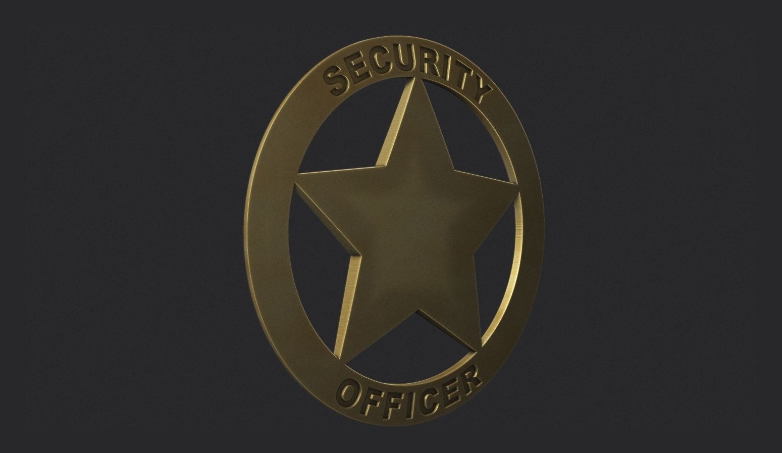 Security Officer Badge 3D model 3D printable | CGTrader