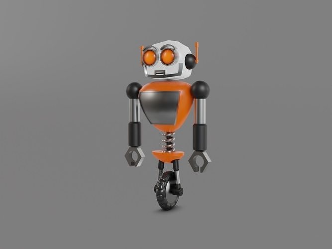 3D model Stylized robot VR / AR / low-poly | CGTrader