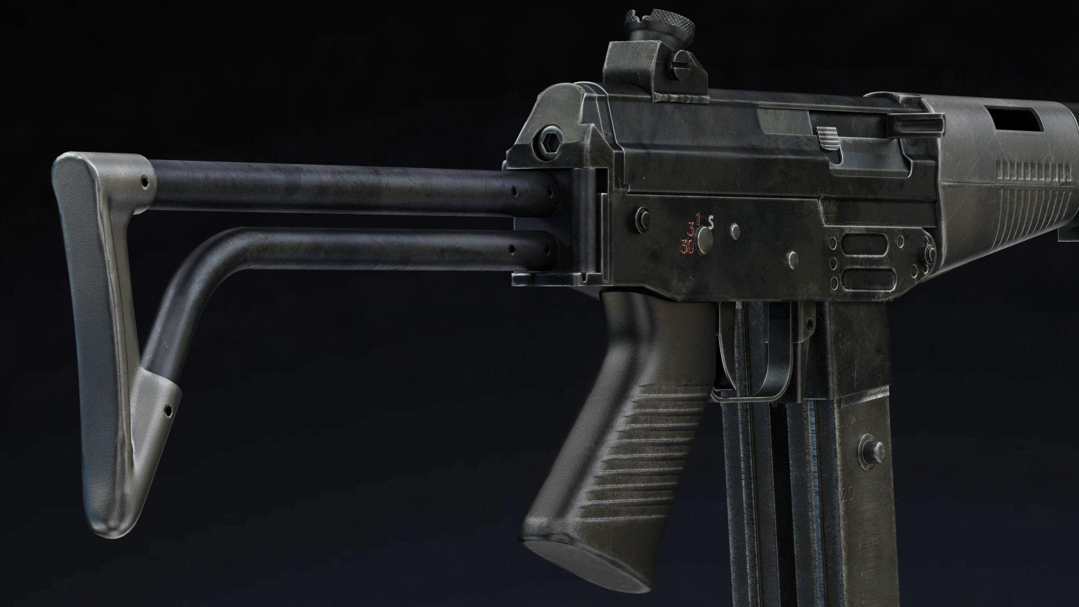 3D model FAMAE SAF Low Poly VR / AR / low-poly | CGTrader