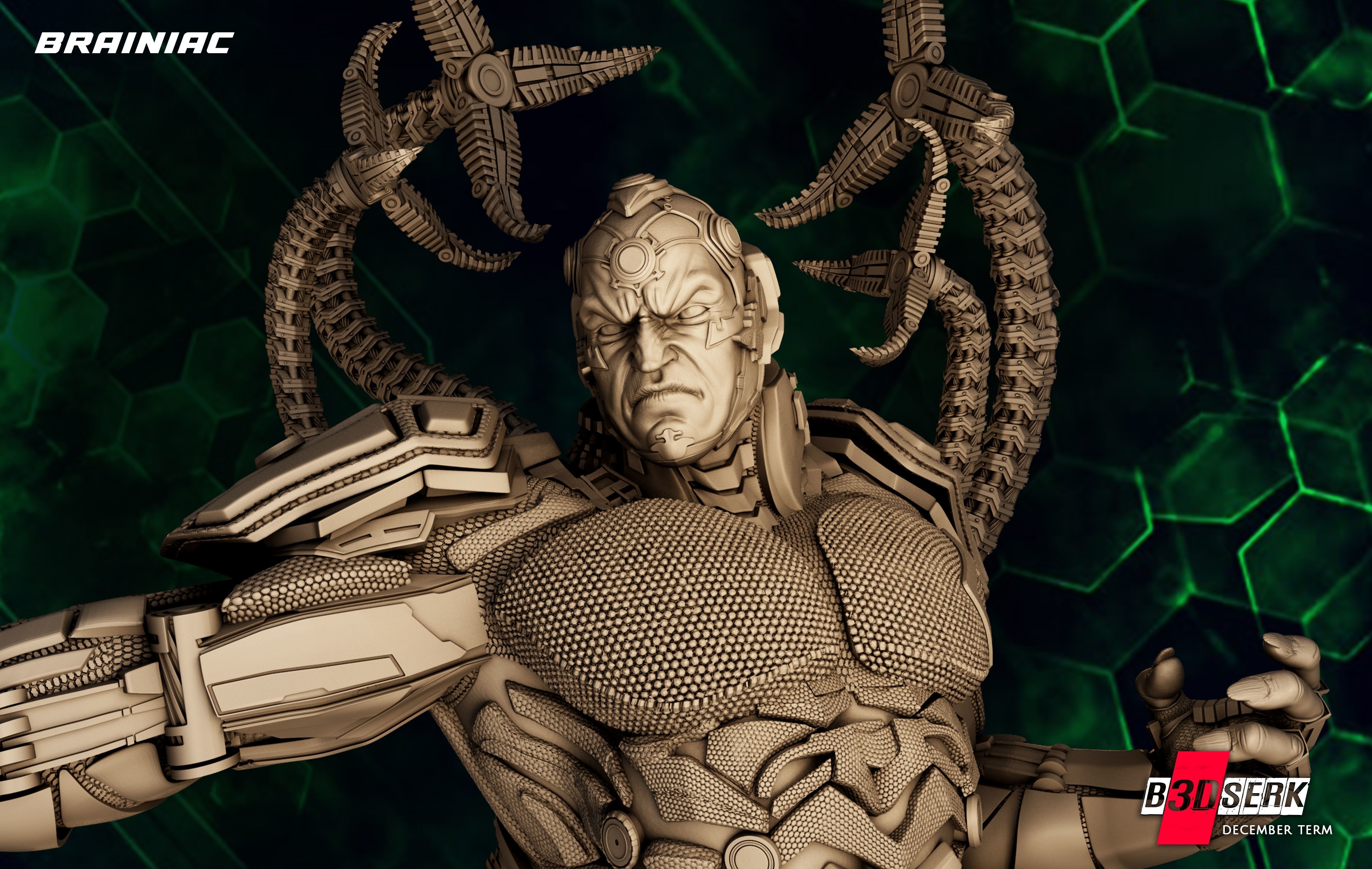 B3DSERK December Term Brainiac Sculpture 3D model 3D printable | CGTrader