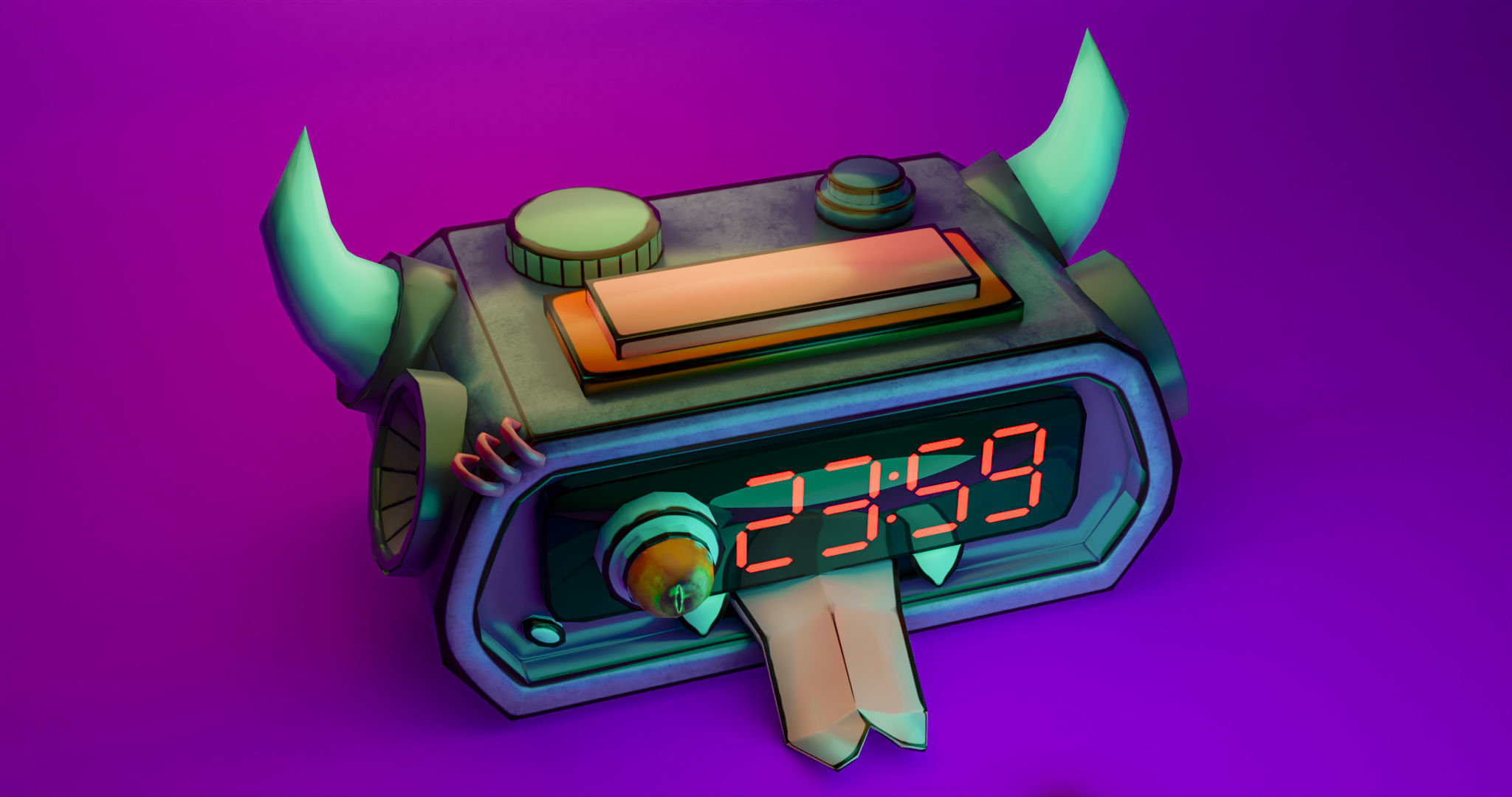 Monster Clock 3D model | CGTrader