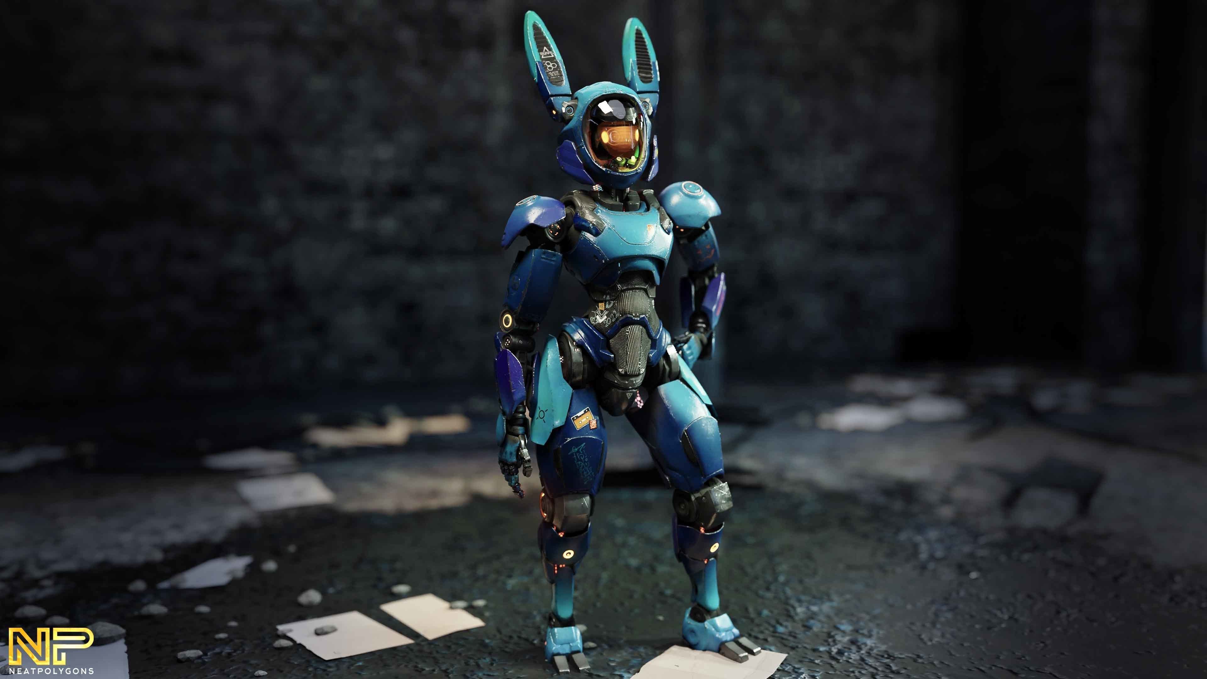 3D model Wabbit Wobot - The antrhopomorphic rabbit SCI-FI ROBOT VR / AR ...