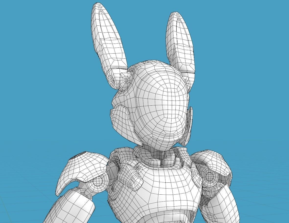 3D model Wabbit Wobot - The antrhopomorphic rabbit SCI-FI ROBOT VR / AR ...