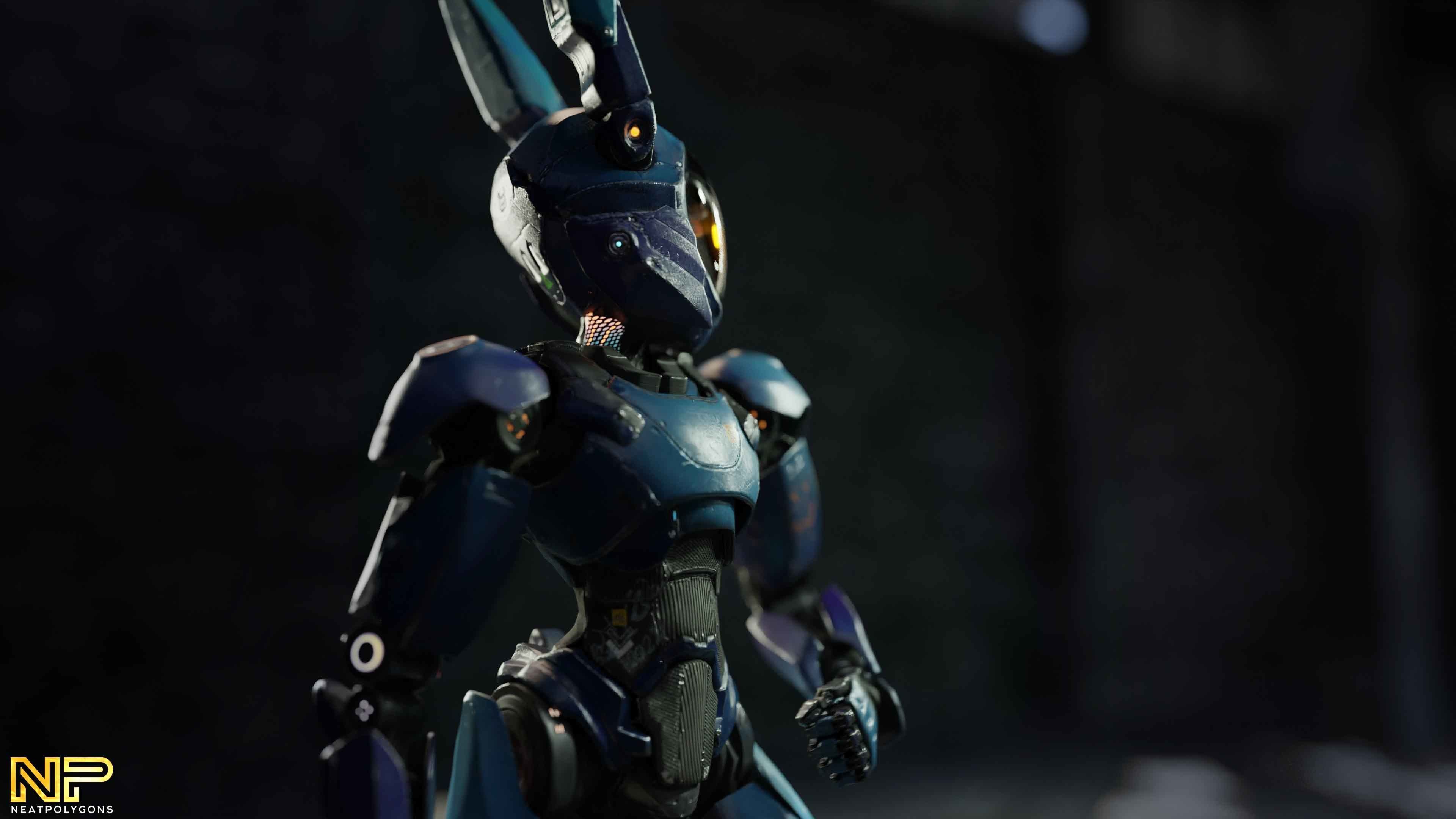 3D model Wabbit Wobot - The antrhopomorphic rabbit SCI-FI ROBOT VR / AR ...