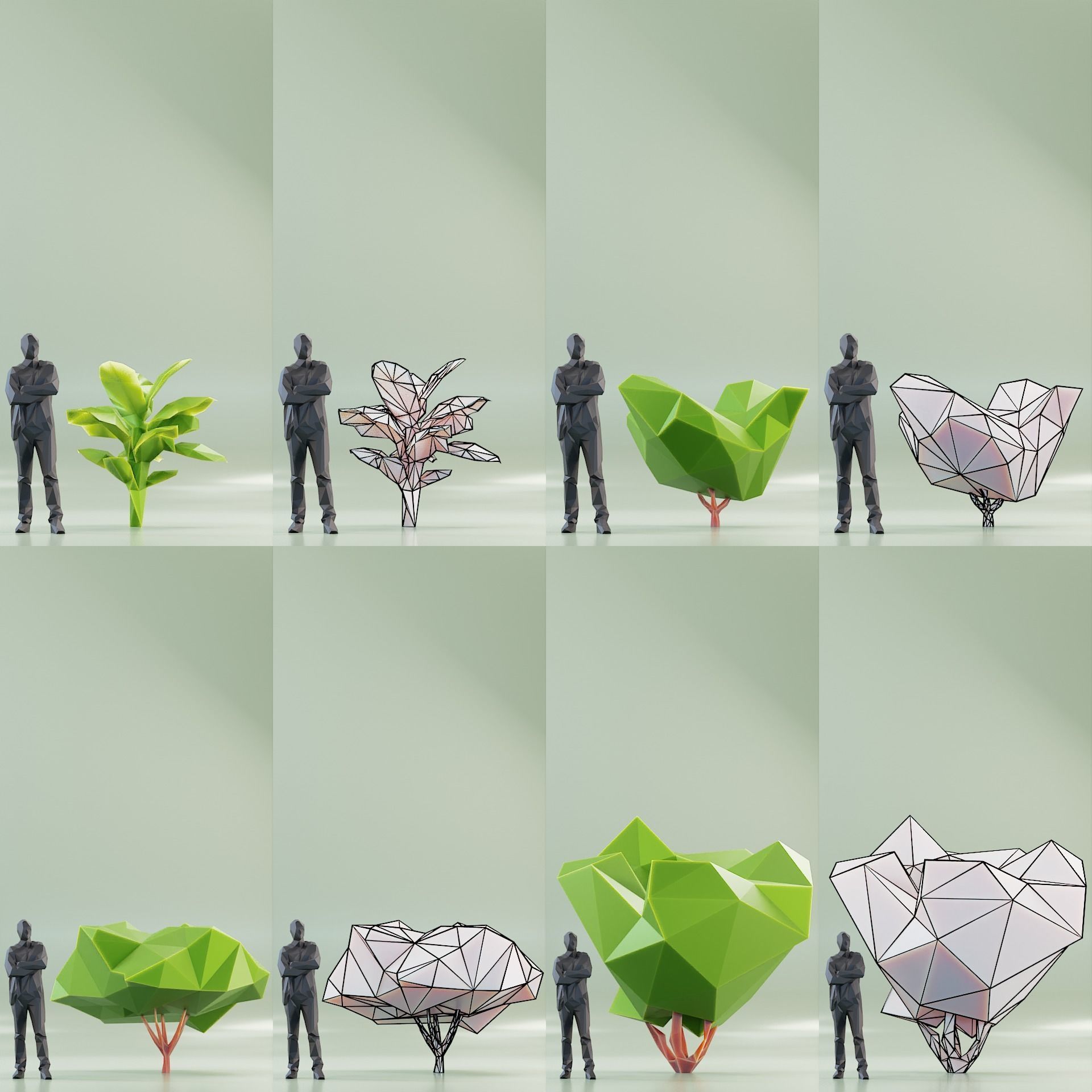 3D model Paper Trees VR / AR / low-poly | CGTrader