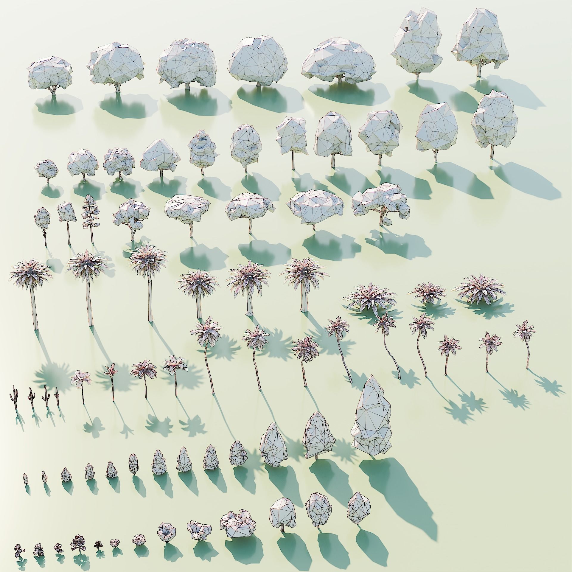 3D model Paper Trees VR / AR / low-poly | CGTrader