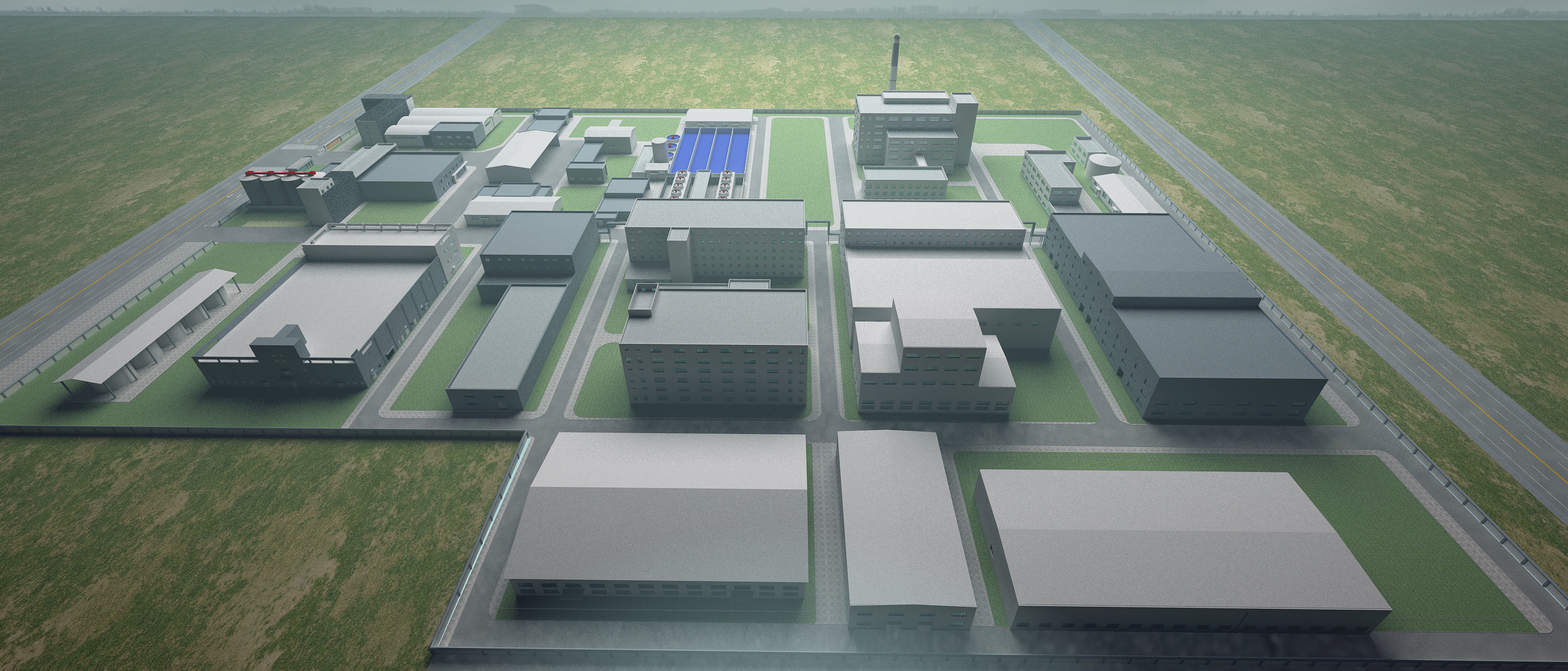 Factory building 3D model | CGTrader