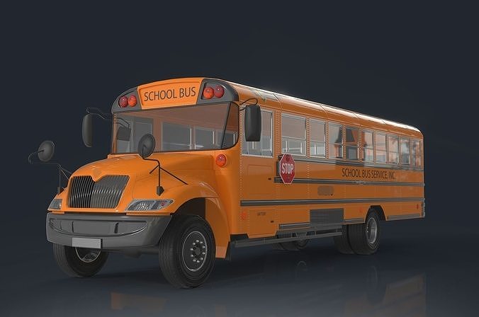 3D model school bus VR / AR / low-poly | CGTrader