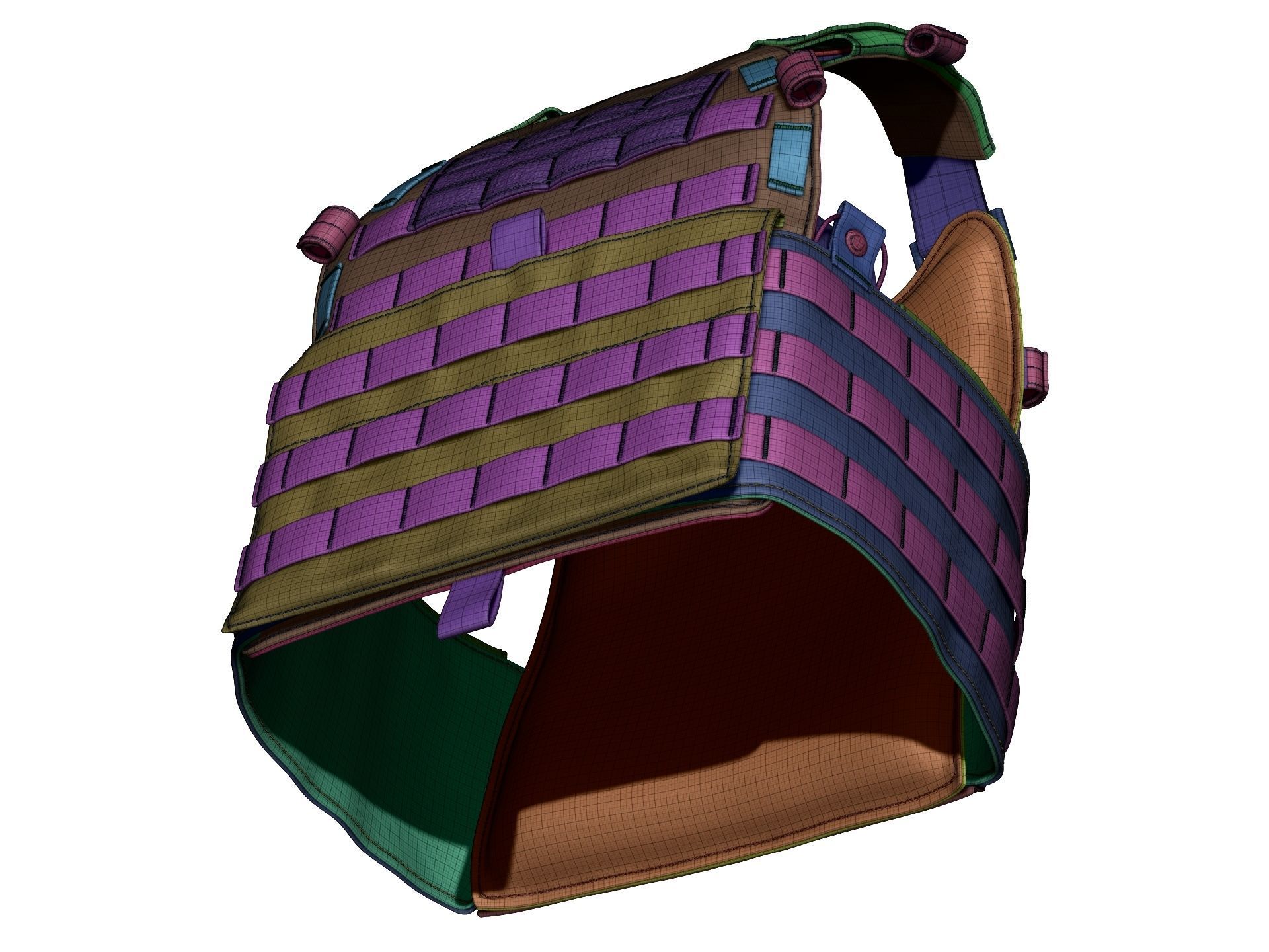 Military Bulletproof Plate Carrier Vest LBT 6094 - High Poly 3D model ...