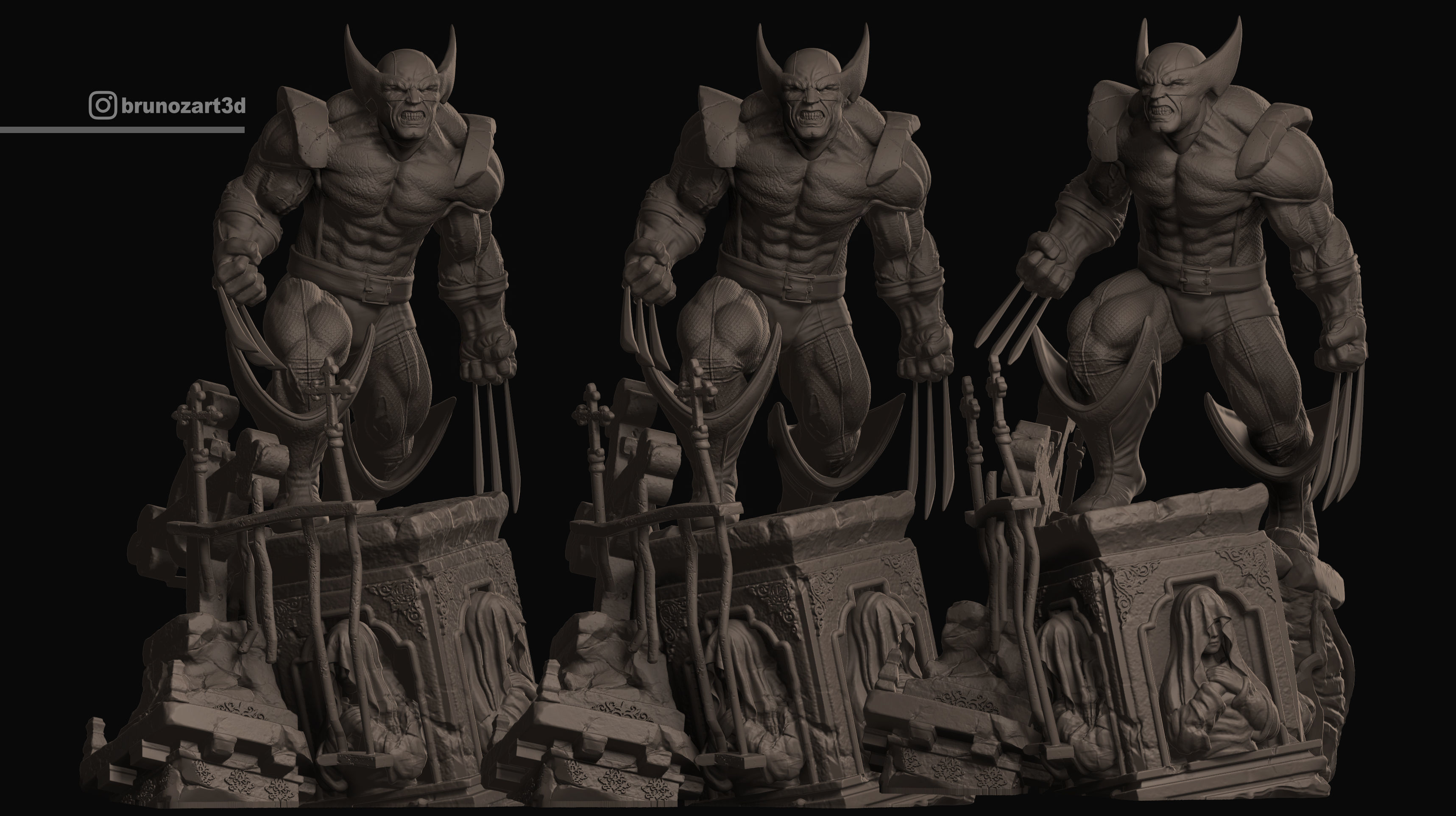 Wolverine 3D model 3D printable | CGTrader