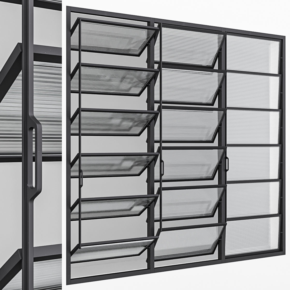 Collection Aluminium window x9 | CGTrader