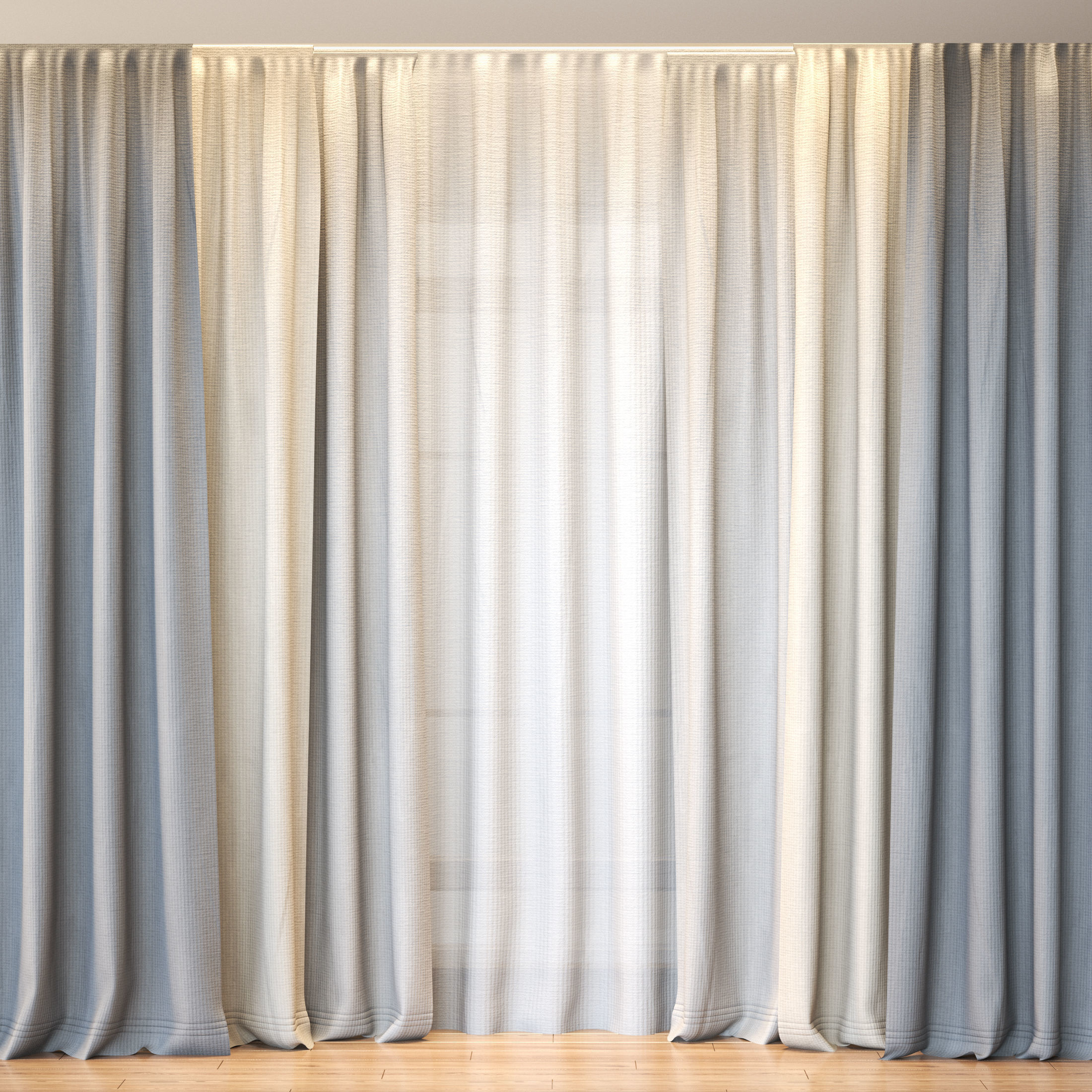 Minimalistic Curtain With 4K Textures 3D model | CGTrader
