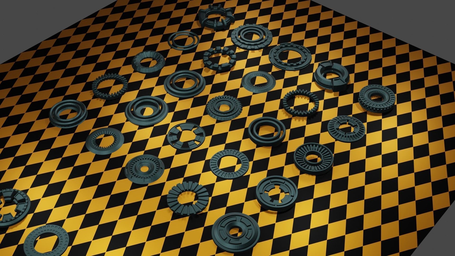 hard surface details 50 pieces 3D model | CGTrader