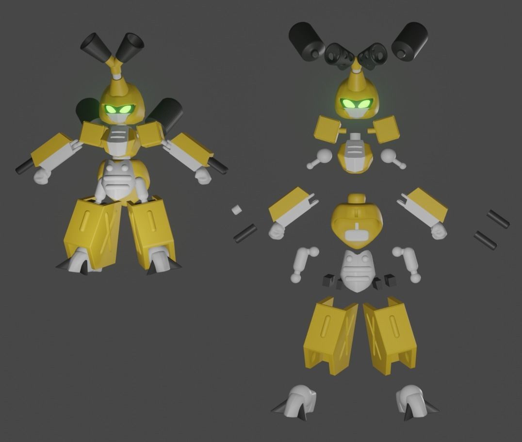 medabots metabee 3D model 3D printable | CGTrader