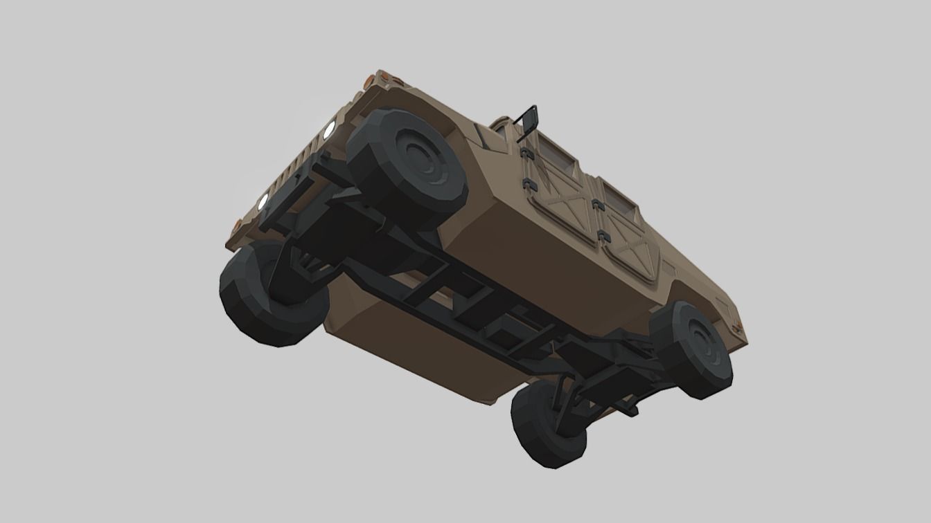 3D model Humvee Low Poly VR / AR / low-poly | CGTrader