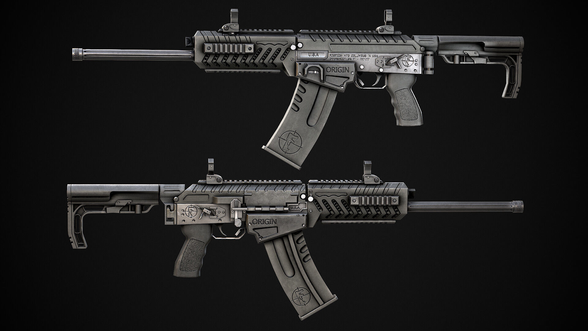 3D model AAA FOSTECH ORIGIN 12 Game Ready PBR VR / AR / low-poly | CGTrader