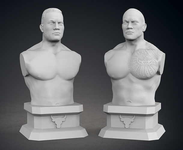 The Rock Bust - Classic and Current Versions 3D model 3D printable ...