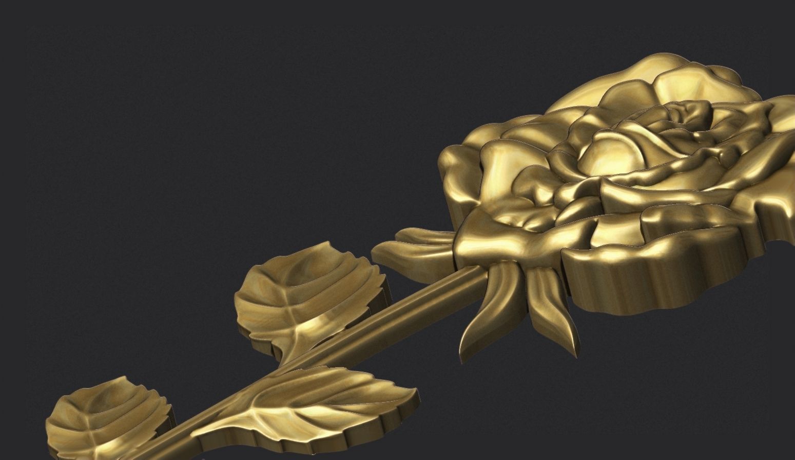 Rose relief 3D model 3D printable | CGTrader