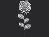 Rose relief 3D model 3D printable | CGTrader
