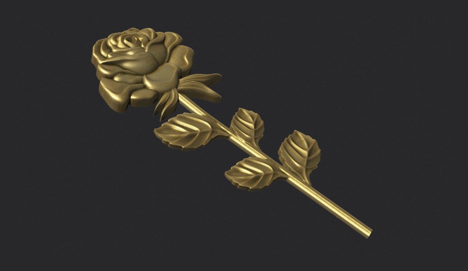 Rose relief 3D model 3D printable | CGTrader