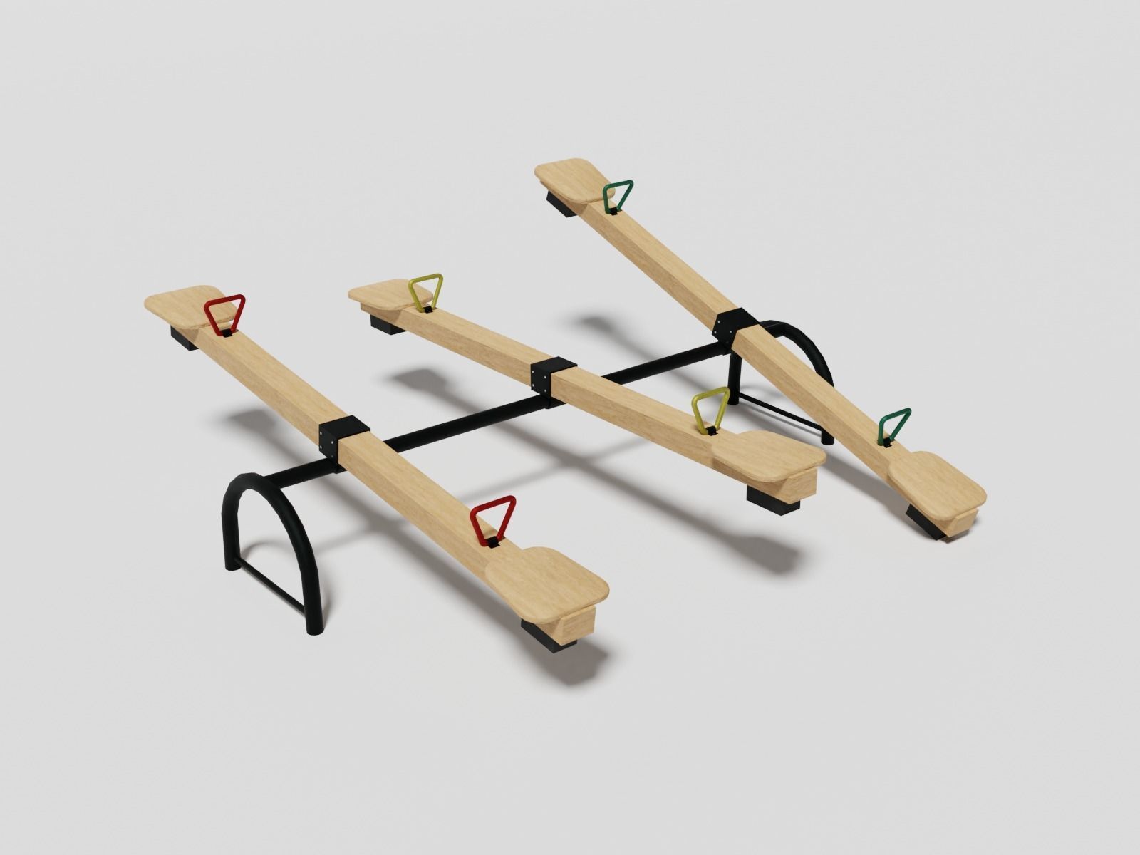 3D model Playground Wooden See-Saw VR / AR / low-poly | CGTrader