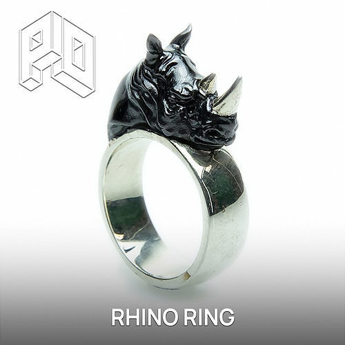 Rhino Ring - Statement Ring - 3d Printable 3D model 3D printable | CGTrader