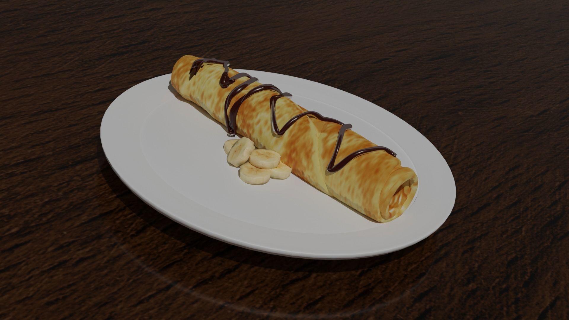Pancake roll 3D model | CGTrader