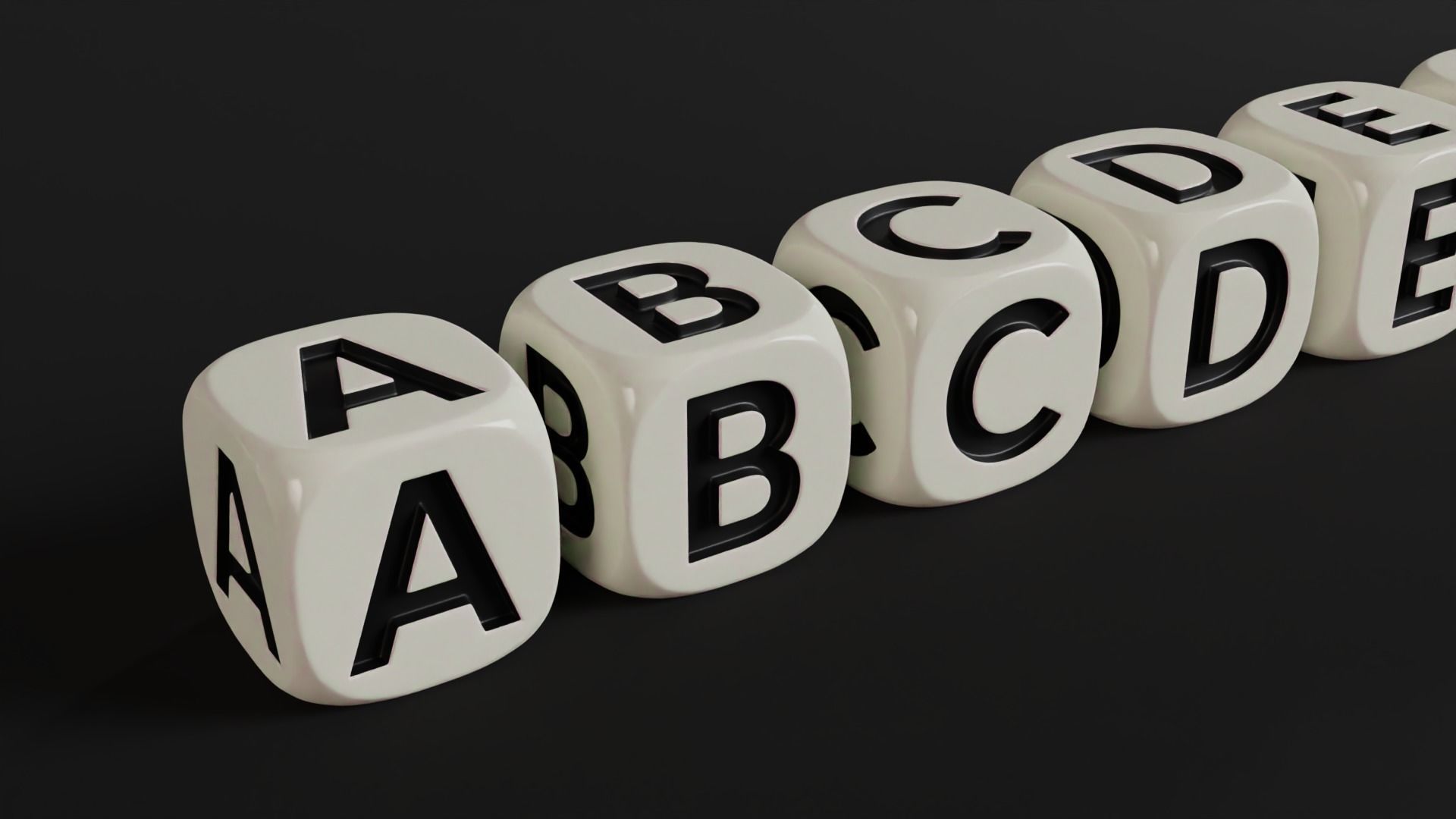 3D model Lettered Dice - Alphabet VR / AR / low-poly | CGTrader